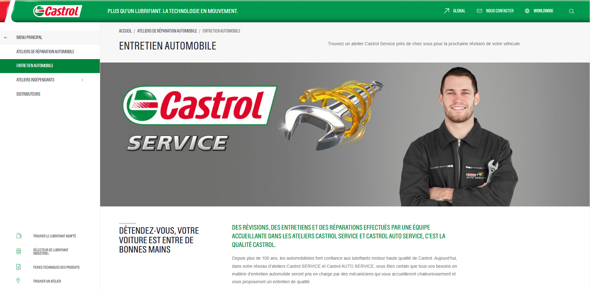 Castrol Service – Certas Energy Lubrifiants